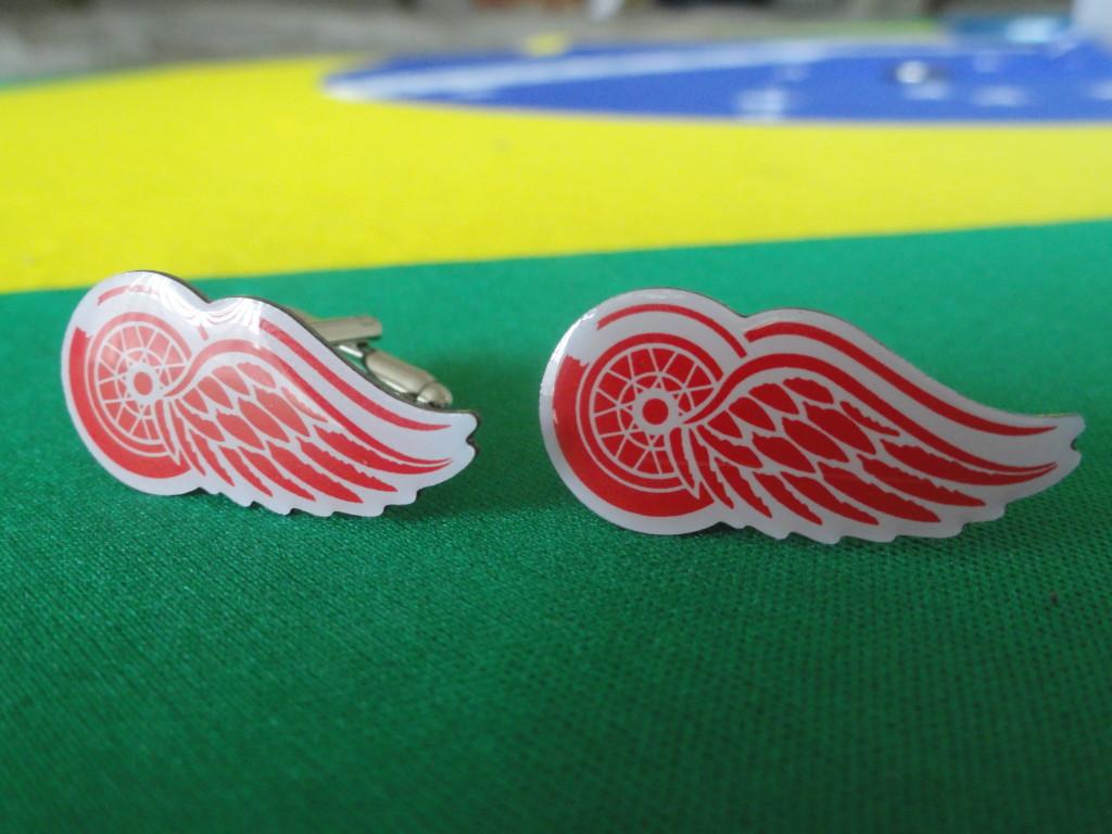 Detroit Red Wings Cufflinks, Lapel Pin, Tie Bar and Earrings – Loud ...