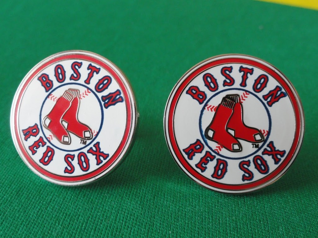 Boston Red Sox Cufflinks , Lapel Pin, Tie Bar and Earrings – Loud Cufflinks