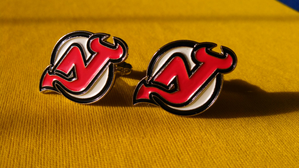 New Jersey Devils Cufflinks, Lapel Pin, Tie Bar and Earrings – Loud ...