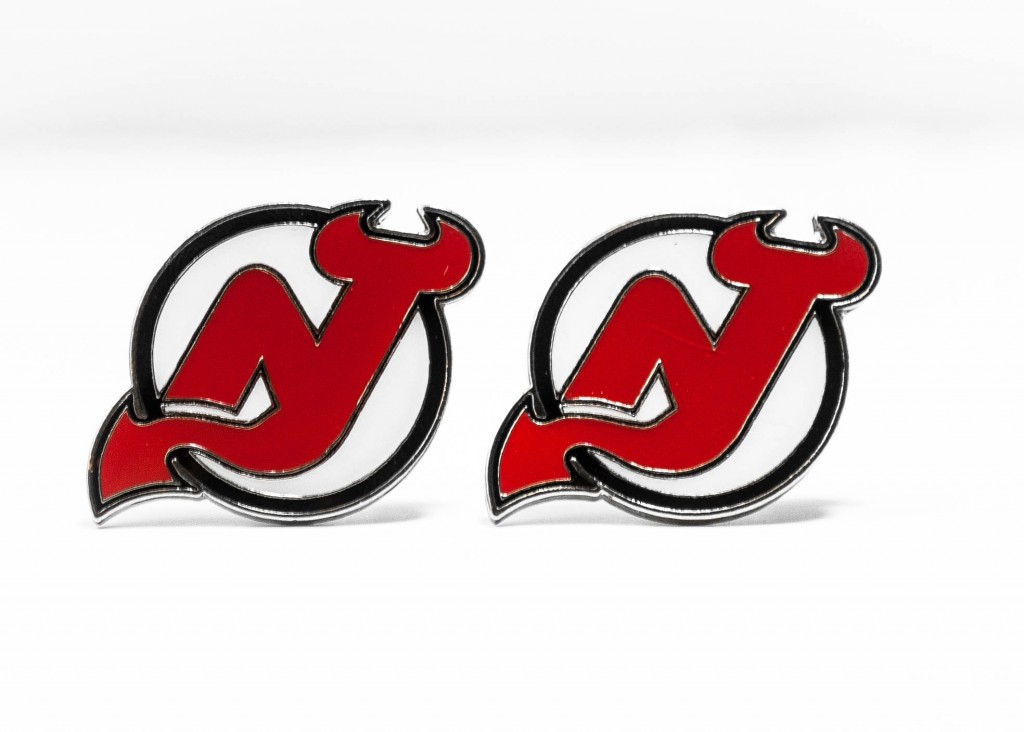 New Jersey Devils Cufflinks, Lapel Pin, Tie Bar and Earrings – Loud ...
