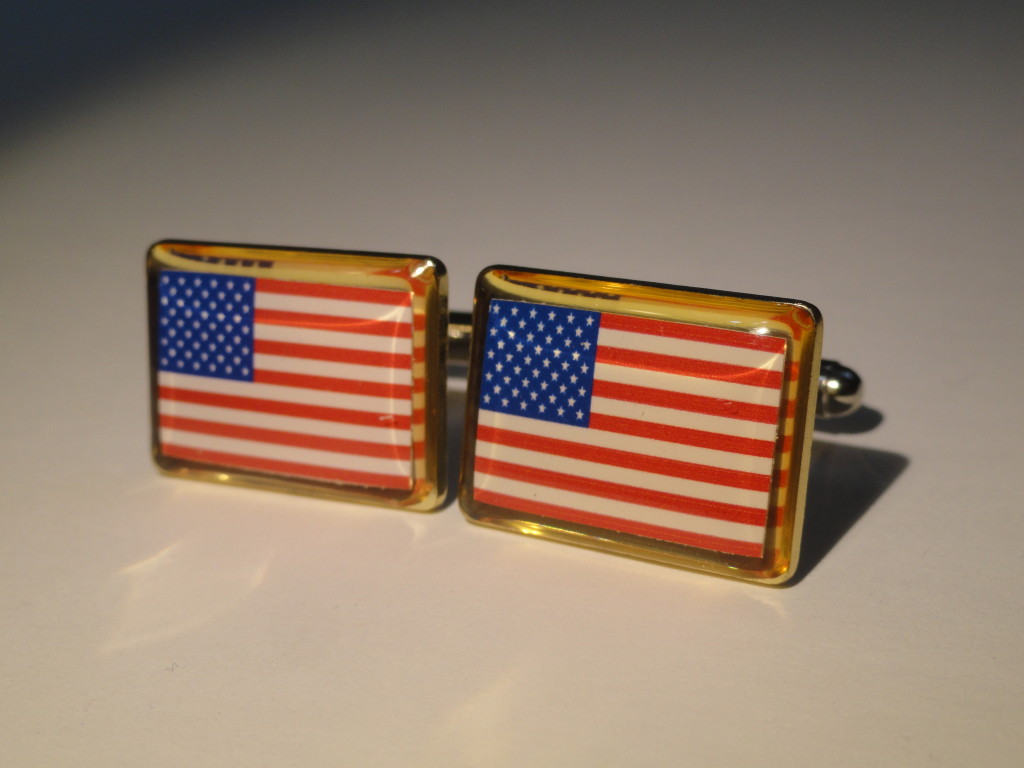 American Flag Cufflinks, Lapel Pin, Tie Bar – Loud Cufflinks