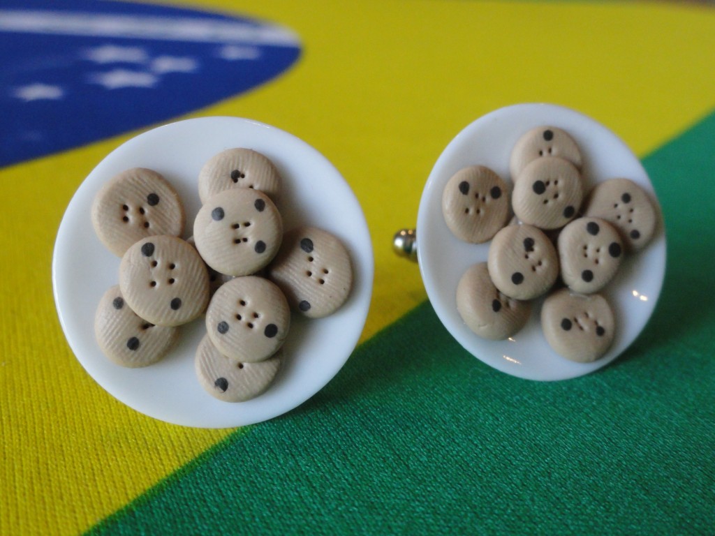 Chocolate Chip Cookies Cufflinks, Lapel Pin, Tie Bar and Earrings ...