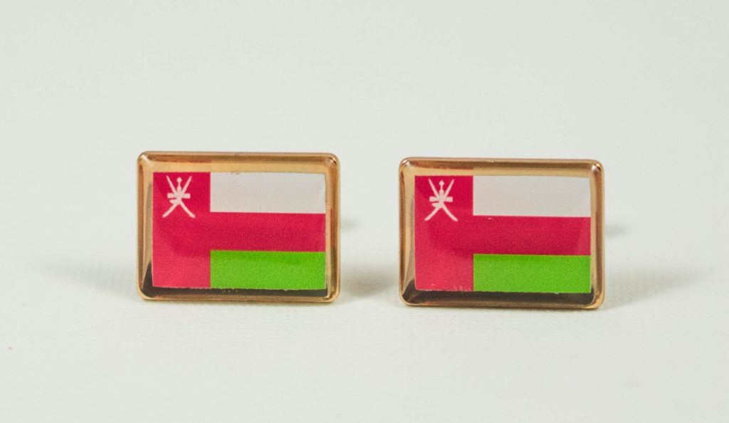 Oman Flag Cufflinks, Lapel Pin, Tie Bar – Loud Cufflinks